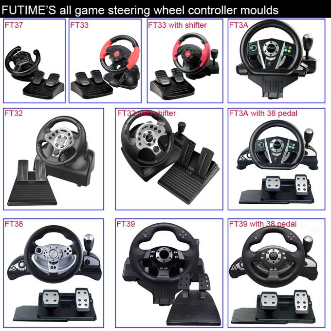 Game Steering Wheel Racing Wheel With Foot Pedal For PC + X-INPUT + P2 + P3